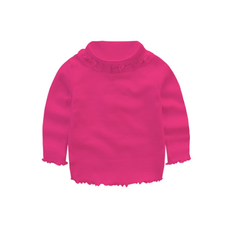 Baby Frill Lace Turtleneck Skivvy Hot Pink | BLUESKYKIDSLAND