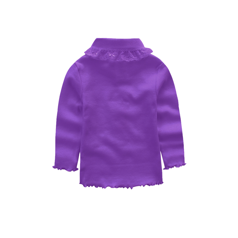 Girls Frill Lace Turtleneck Skivvy Purple 3/6M-12 | BLUESKYKIDSLAND