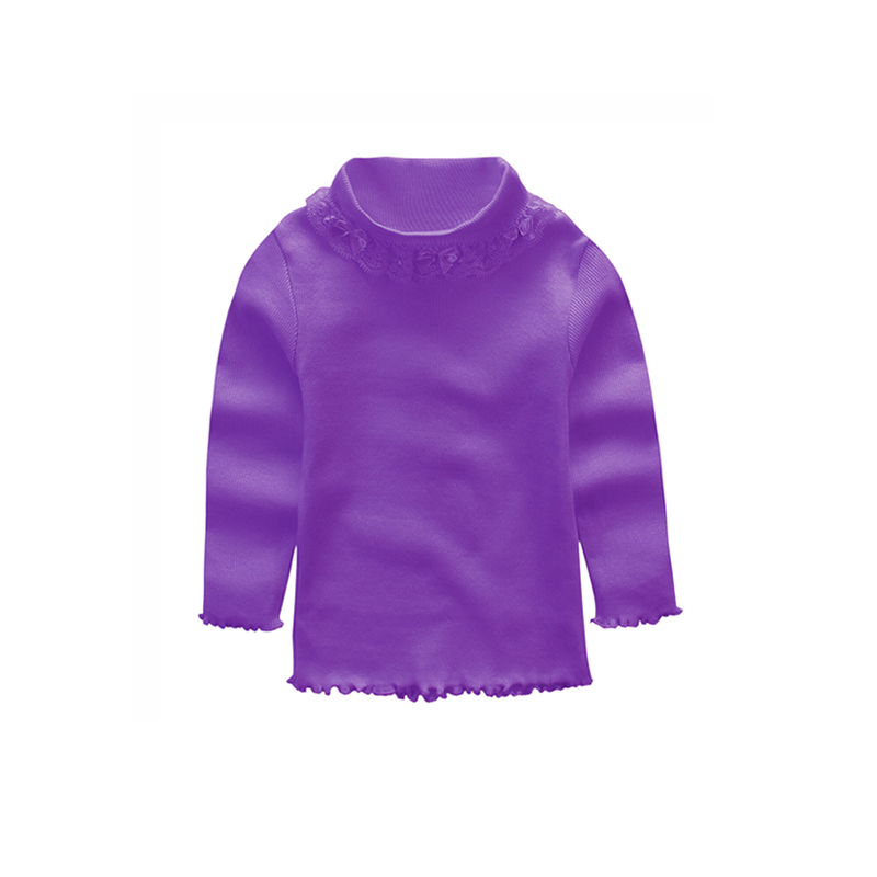 Girls Frill Lace Turtleneck Skivvy Purple 3/6M-12 | BLUESKYKIDSLAND